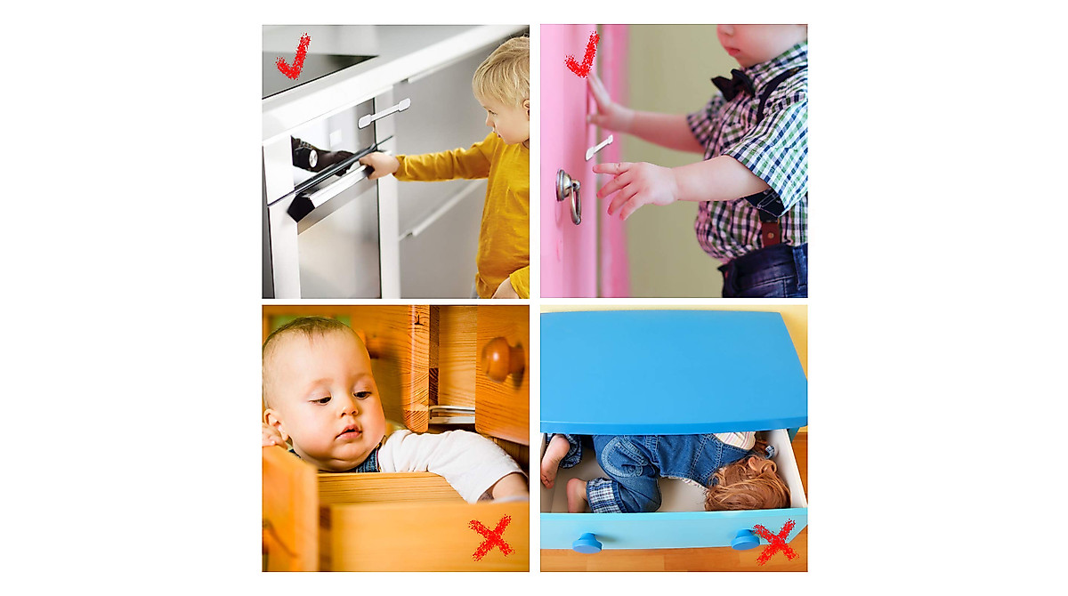 Child Safety Cabinet Locks - Easy Baby Proofing Device