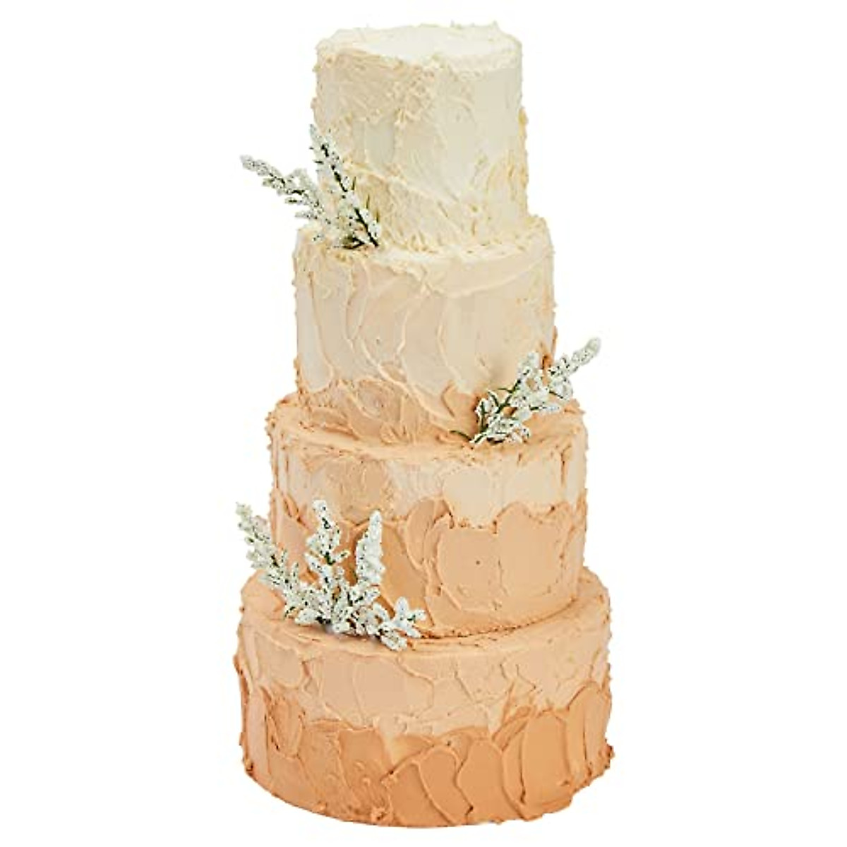4 Piece Round Foam Cake Dummy Set for Decorating, 12" Tall Fake Cake in 4 Sizes for Birthday, Wedding Display (3, 4, 5, and 6 In)