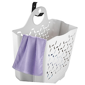 Collapsible Laundry Basket Foldable Laundry Basket Wall Hanging Foldable Dirty Clothes Basket Wall Laundry Hamper Mounted Laundry Hampers Clothing White Child Tpe Plastic Basket