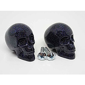 Black Holographic (HOLO) Cabinet Skull Knobs and Pulls (Set of 2)