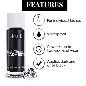 Ardell LashTite Lash Adhesive Dark for Individual Lashes, 0.125 oz