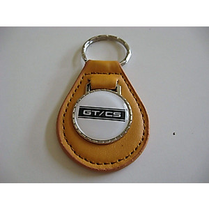 SHELBY CALIFORNIA SPECIAL GT/CS BW LOGO LEATHER KEYCHAIN - ORANGE