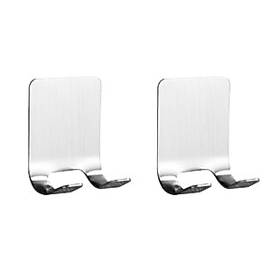 2PC Stainless Steel Razor Holder Men Shaving Razor Straight Stand Shelf Shaving Razor Storage Rack Bathroom Hook Organizer