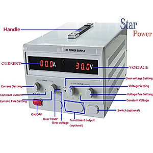 Precision 0-30V,0-30A Adjustable Switch Power Supply Digital Regulated Lab Grade (Input 110V)