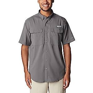 Columbia Men's Standard Blood and Guts IV Woven Short Sleeve, City Grey, X-Large