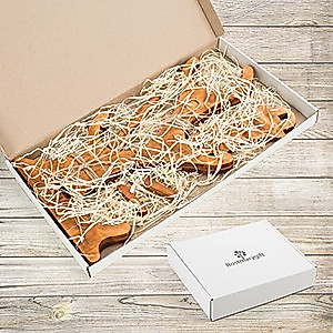 ROSTMARYGIFT Rostmary - Wooden Tabletop Wine Rack - 4 Bottles Horizontal Storage - Foldable Rustic Wine Holder - Elegant Wine Display Stand Countertop for Kitchen, Bar, Cabinets