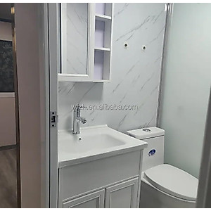 Mobile prefab Expandable Tiny Houses for Families with Restroom, Outdoor Storage. Sturdy Steel and Plastic. Suitable for Various Purposes Like Hotels, Offices etc. (19ft x 20ft)