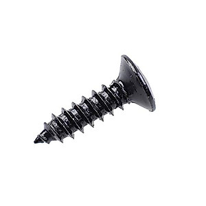 GETMusic 3MM Electric Guitar Bass Pickguard Screws Pick Guards Scratch Plate Mounting Screws for Fender Strat ST Tele TL Stratocaster Telecaster Gibson LP Les Paul SG Guitar Pack of 50 (Black)