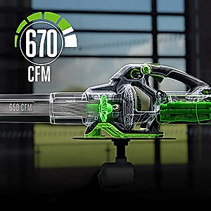 EGO LB6703 670 CFM 180 MPH 56V Lithium-Ion Cordless Electric Variable-Speed Blower Kit with 4.0Ah Battery and 320W Charger Included, Black