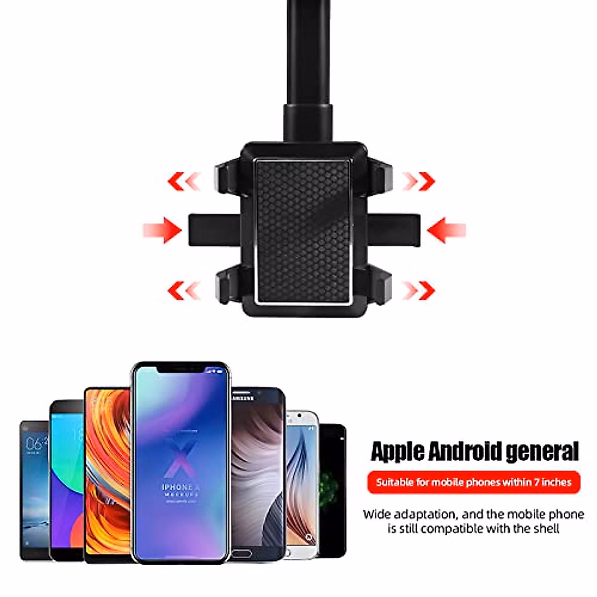 360° Rotatable and Retractable Car Phone Holder Mount Rearview Mirror Phone Holder for Car Rear View Mirror Mount Stand Multifunctional Adjustable Universal Phone GPS Holder for Mobile Phones