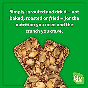 Go Raw Organic Sprouted Pumpkin Seed Bars, 10 Count, Sea Salted, Keto, Superfood