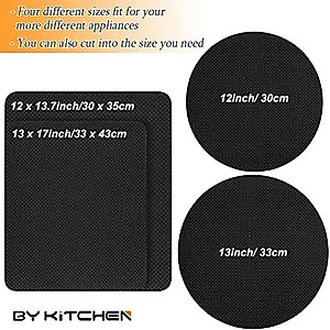 BYKITCHEN Heat Resistant Mat for Air Fryer, 4 Different Size, Appliance Sliders for Kitchen Appliances, Sliding Mat for Coffee Maker, Air Fryer, Instant Pot, Stand Mixer, Air Fryer Accessories