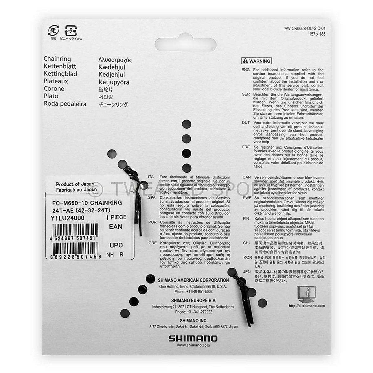 Shimano FC-M660 SLX Chainring (64x24T 10 Speed)
