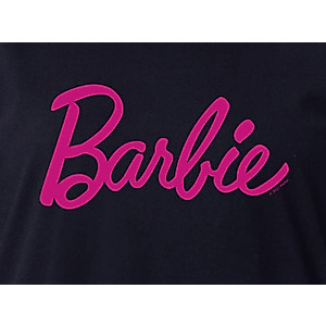 INTIMO Barbie Womens' Classic Title Logo Icon Nightgown Sleep Pajama Shirt (XXX-Large) Black