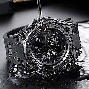 Men's Watches Outdoor Sports Waterproof Military Watch Date Multi Function Tactics Electronic Army LED Stopwatch Digital Aanalog Watches