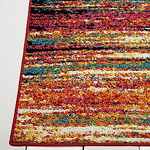 Home Dynamix Splash Cellis Rug, 5'2"x7'2", Orange/Blue/Cream