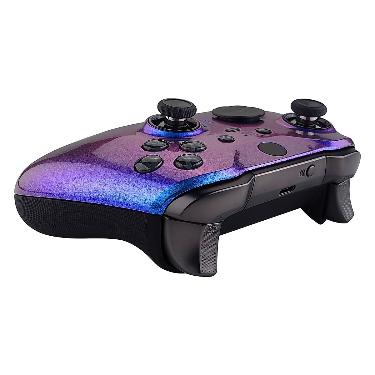 eXtremeRate Chameleon Purple Blue Faceplate Cover, Front Housing Shell Case Replacement Kit for Xbox One Elite Series 2, Xbox Elite 2 Core Controller Model 1797 - Controller NOT Included