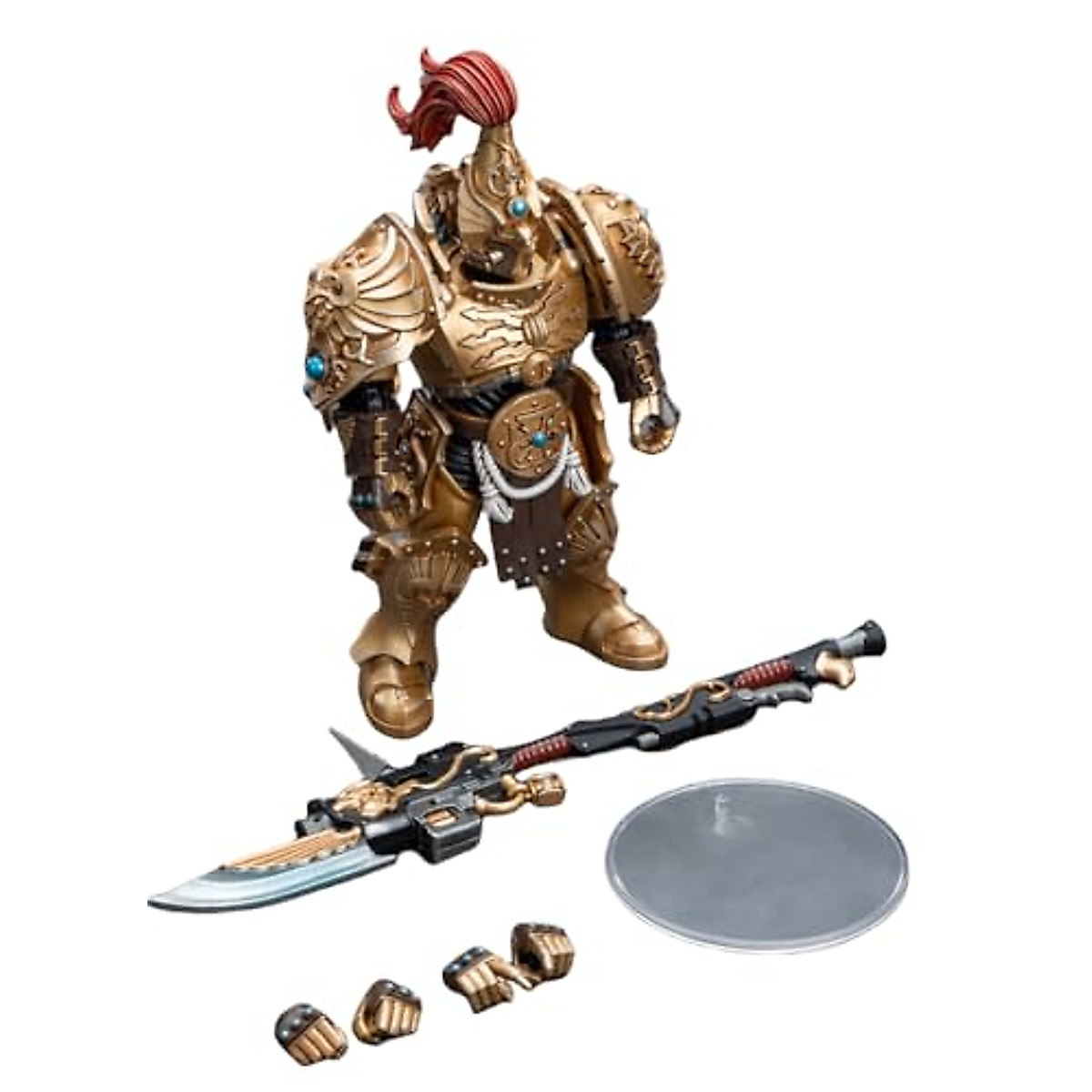 HiPlay JoyToy Warhammer 40K Collectible Figure: Adeptus Custodes Custodian Guard with Guardian Spear 1:18 Scale Action Figures JT7806 (Guard with Guardian Spear)