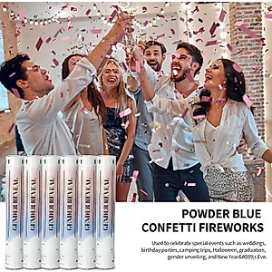 OFOZOVEY Confetti Cannons 11.8IN Gender reveal Multicolor Confetti Poppers for Wedding Celebration, Gender Revealing Party,Birthday Party, Pranks, Graduation, Christmas Eve(6 Pack Blue)
