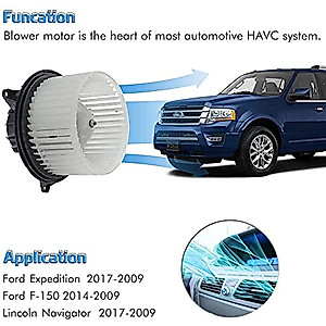 HVAC Blower Motor Assembly Compatible with 2009-2014 F150 2009-2017 Expedition Lincoln Navigator Replace OE # CL1Z19805A MM1094 PM9364 75873 700237