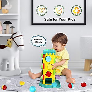 INSOON 4 in 1 Baby Activity Cube Toddler Toys age 1-2 with Music Lights Race Track Ball Toys for 1 2 3 4 Year Old Girls Boys STEM Developmental Fun Learning Toy Montessori Fine Motor Best Toddler Gift