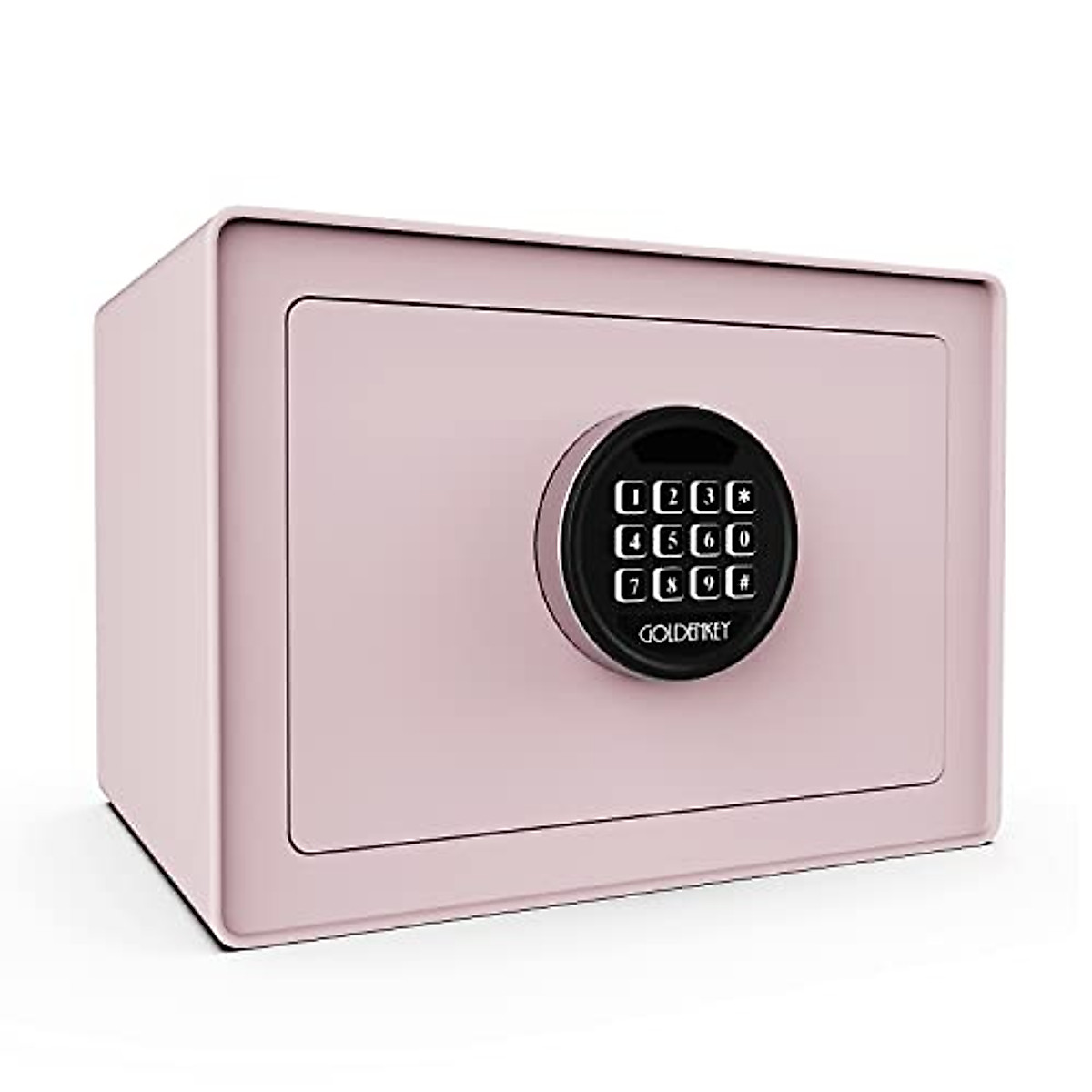GOLDENKEY Digital Security Safe and Lock Box,Small Safe box for Money, Keypad Lock,Perfect for Home Office Hotel Business Jewelry Gun Use Storage,0.5 Cubic Feet,Pink
