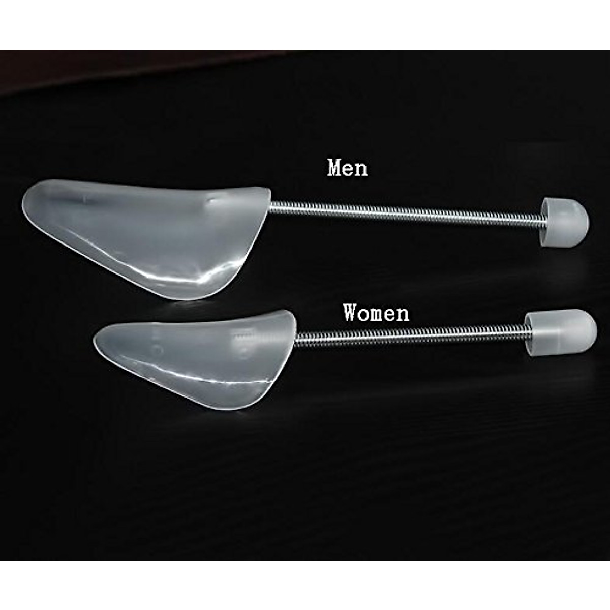 2Pairs Transparent Plastic Professional Practical Shoe Tree Stretcher Shaper Adjustable Length Shoes Boot Holder Organizer Automatic Shoe Inserts Support to Keep Shoes In Pristine Conditions(27cm)