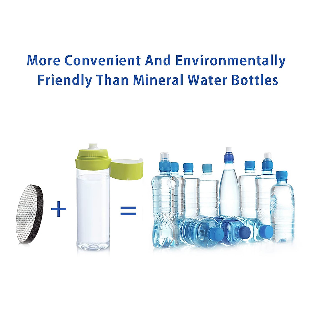 Micro Disc Water Filter Discs for Brita Fill and Go Water Filter Bottles Carafes, Reduce Chlorine, Microparticles and Other Impurities (Pack of 4)