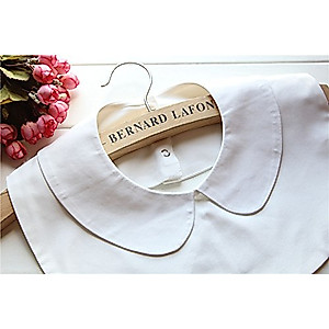 Magik Choker Necklace Unisex Women Peter Pan Detachable Lapel Shirt Fake False Collar (Peter Pan-White)