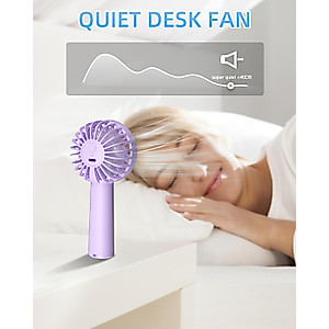 KIDEE Mini Portable Fan, Small Handheld Fan with 3 Speeds, Small Hand Fan USB Rechargeable, Personal Fan Battery Operate for Outdoor Indoor Commute Office Travel