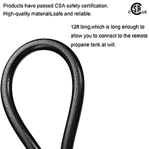 12FT mr.heater F273077 Propane Hose and Regulator Assembly,Connects Low Pressure Protable Propane Appliances to 20lb Cylinder with Restricted Flow Soft Nose P.O.L.