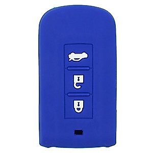SEGADEN Silicone Cover Protector Case Holder Skin Jacket Compatible with MITSUBISHI Smart Remote Key Fob CV2520 Deep Blue