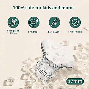 MomMed Flange Insert 17mm for MomMed/Momcozy/Tsrete 24mm Breast Shields/Flange, 17 mm Flange to Reduce 24mm Nipple Tunnel Down to 17 mm, 1Pack