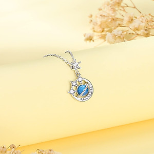 MFTRADING To My Daughter Necklace Gifts from Dad Mom Inspirational Jewelry Birthday Graduation Christmas Gift Stars Moon Necklace for My Beautiful Daughter