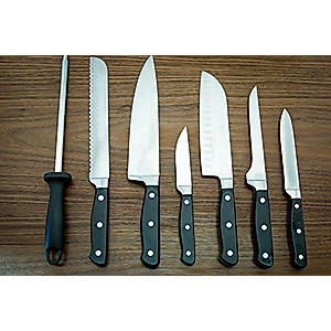 Missing Digit Woodshop Spartan Knife Set - Chef's Edition - 8-piece, Handmade, Heavy Steel Professional Knife Set - American Maple & Walnut