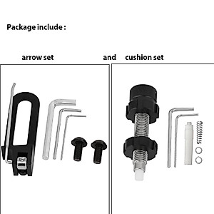 Archery Cushion Plunger and Magnetic Arrow Rest Recurve Bows Screw-in Pressure Button Metal Rest Right Hand