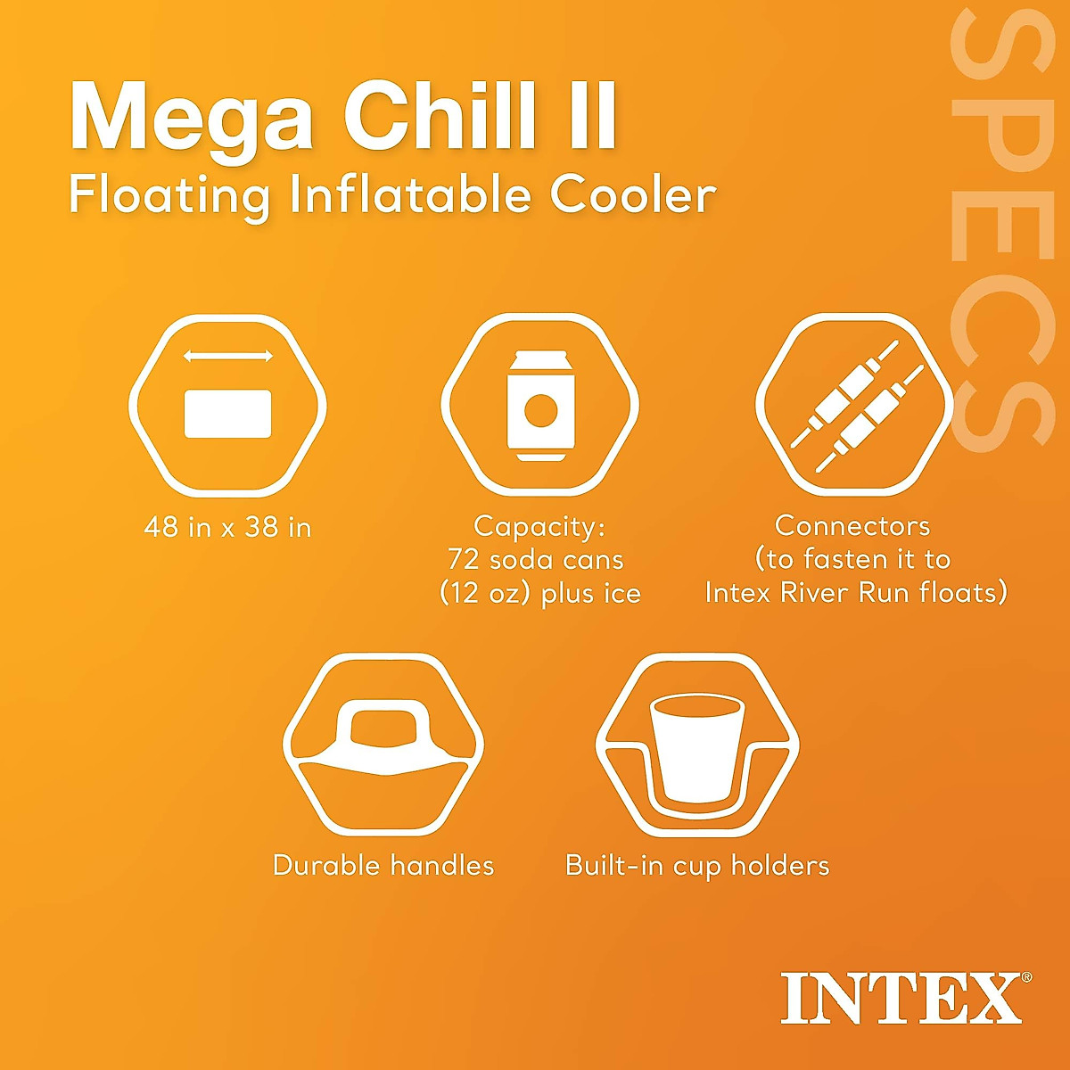 Intex 26 Foot by 52 Inch Framed Swimming Pool with Pool Cover, Inflatable Beverage Cooler, and Set of 2 Inflatable Floating Recliner Chairs, Dark Gray