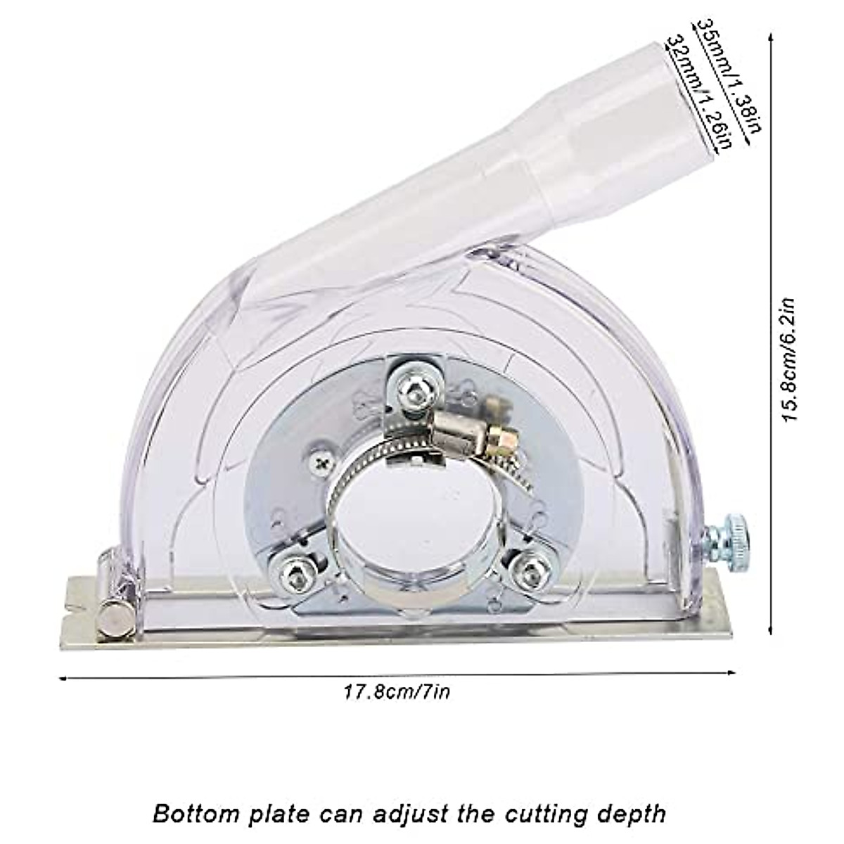 Stone Cutting Dust Cover, Cutting Dust Cover Grinding Shroud for 100/125/150mm Angle Grinder & 115/125mm Saw Disc