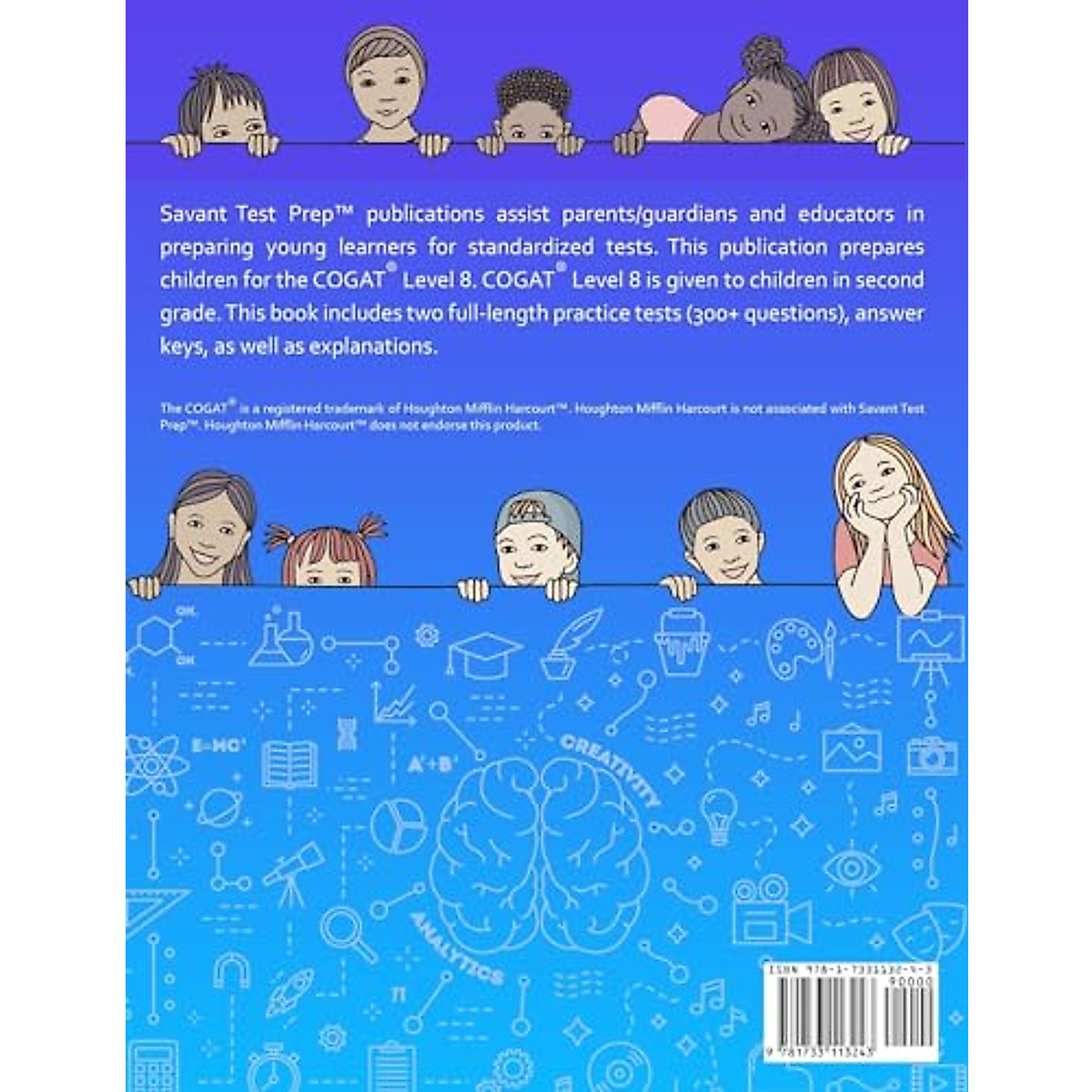 COGAT Grade 2 Test Prep: Gifted and Talented Test Preparation Book - Two Practice Tests for Children in Second Grade (Level 8)