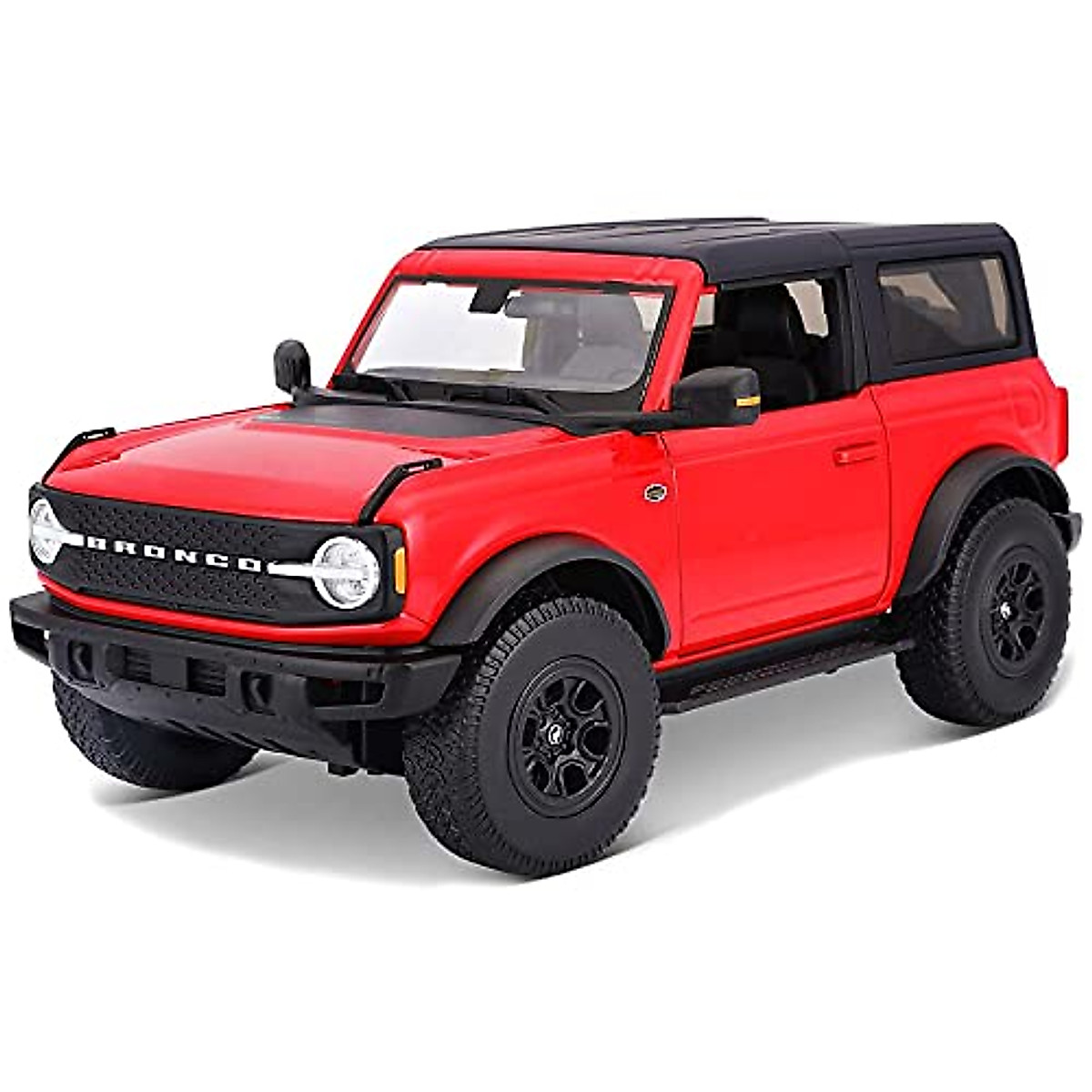 Maisto Diecast Cars 2021 Ford Bronco Wildtrak Red with Black Top Special Edition 1/18 Diecast Model Car by Maisto 31456 (31456RD)