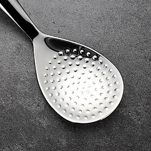 AHOUGER Rice Paddle, Rice Spoon Stainless Steel Kitchen Utensil, Non Stick Rice Scooper Rice Spatula With High Sheen & Mirror Polish, Silver (2Pcs)