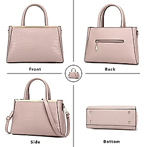 JHVYF Stylish Handbags for Women Fashion Shoulder Bags Crocodile Pattern Hobo Purse Classic Tote Satchel Khaki