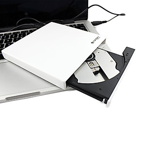 SANOXY Portable USB 2.0 Slim External DVD ROM CD-RW Combo Drive Writer with Read and Write Function (White)