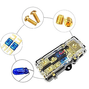 Car Stereo Audio Inline Fuse Holder Distribution Block Car Audio Fuse Holder Distribution Block 0 2 4 AWG in 4 6 8 Gauge Out