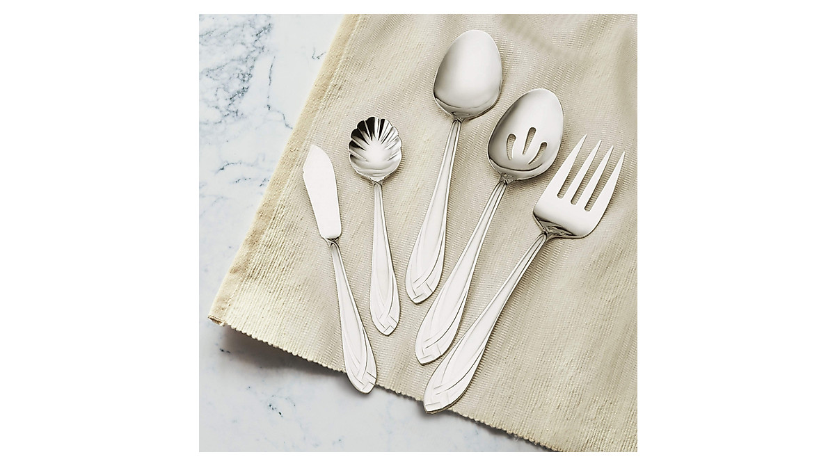 Hampton Forge Lace Frosted Flatware Set for Elegant Dining