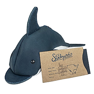 Hide & Play, Pencil Bag Handmade from Full Grain Leather - Dolphin Coin Purse, Scissors Case, Cable Holder, Phone Case, Wallet, Makeup, Stuffed Animal :: Slate Blue