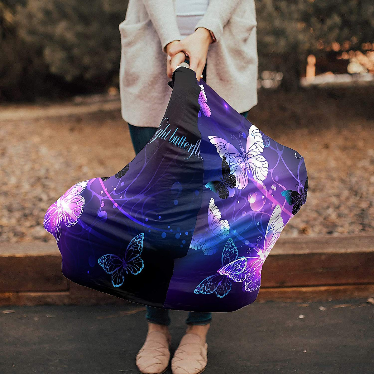 Nursing Covers for Breastfeeding Baby Stroller and Car Seat Combo Night Butterfly Carseat Canopy Baby Cart High Chair Infinity Scarf