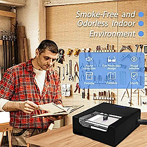 LONGER Laser Engraver Enclosure with Vent, Large Size Laser Cutter Machine Protective Cover for Most Laser Engraving Machine Insulates Against Smoke and Odor, Noise Reduction, Eye Protection