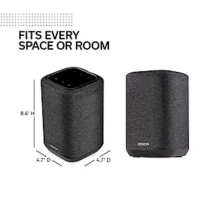 Denon Home 150 Wireless Speaker | HEOS, Alexa Built-in, AirPlay 2, and Bluetooth | Compact Design | Black