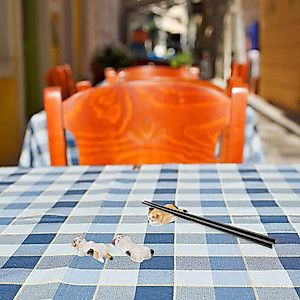 Luxshiny 4pcs Decorative Design Japanese Rest Home Mini Ceramic Chopstick Stand Rests Shape Racks Porcelain Fork Style Cat Chopsticks Rack Spoon Creative Storage Holder Holders
